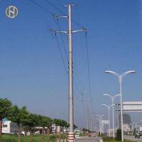 China 33kV/66kV Q355B HDG Octagonal Steel Utility Pole, 30FT/40FT Slip-Jointed Monopole for Overhead Power Lines, ISO 1461 for sale