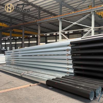 China 9m 10m (30ft 33ft) Steel Utility Pole 11kV 22kV (IEC 60038) Power Distribution Pole | Hot Dip Galvanized ASTM A123 | Q355B/A572 Gr.50 for sale