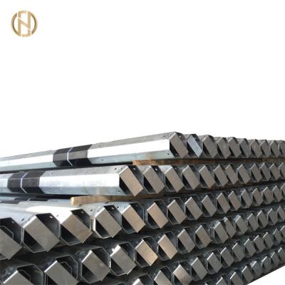 China Low Voltage Galvanized Tubular Steel Pole 11m 10m With ISO 9001 Certification for sale