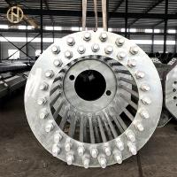 China Galvanized  33KV Double Circuit Swaged Tubular Pole for sale