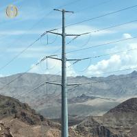 China Hot Dip Galvanised Power Pole 166KV 38m For Power Transmission Line for sale