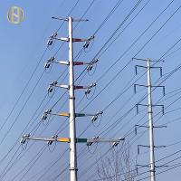 China Transmission line Galvanized Steel Tubular Electrical Power Pole for sale