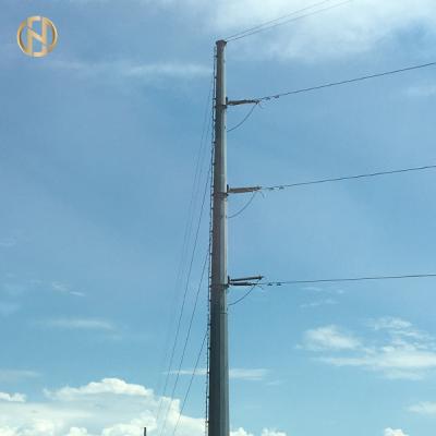 China 138KV HDG 35M Electric Utility Pole With Baseplate And M48 Anchor Bolt 60-90 Degree for sale