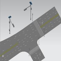 China T Type Octagonal Shape 6M Cantilever Traffic Light Post for sale