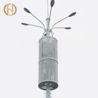 China 20 Sides Shape Telecom Post With Lighting Rod 35M 40M Long Service Life for sale