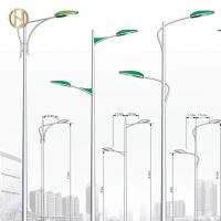 China Outdoor Street Light Pole Q235 Hot Dip Galvanized / Powder Coated Surface for sale