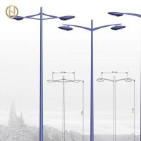 China Single Or Double Arm Street Light Pole Custom 3-12M 85um Galvanization Thickness for sale