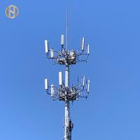 China 120FT Cellular Transmission Line Pole Anti Corrosion With Fiberglass Shroud for sale