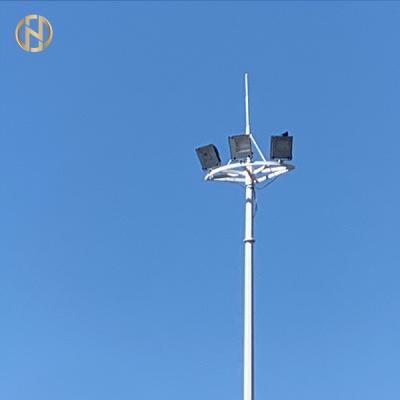 China Q420 Steel Octadecagon High Mast Lamp Pole 20M 30M 35M 40M for sale
