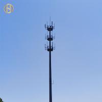 China White Powder Coated Transmission Line Pole With ISO 9001 Certification for sale