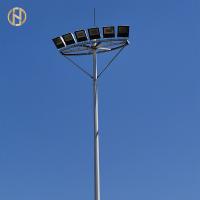 China Round Shape Crown High Mast Pole , 25M 30M Industrial Light Pole for sale