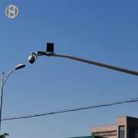 China Galvanized Steel Outdoor Security Camera Pole Anti Corrosion Protection for sale