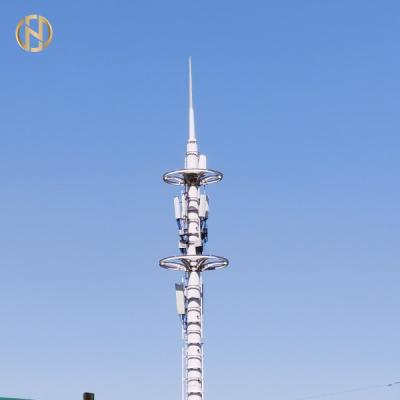 China Hot Rolled Steel Communication Tower Pole 35M 36M Long Service Life for sale
