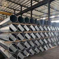 China 26.3 Km 33kV Steel Tubular Swaged Pole For Power Evacuation Transmission Line for sale