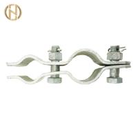 China Custom Made Pole Accessories , Galvanized Fastening Clamp For ADSS OPGW Cable for sale