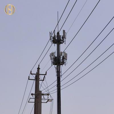 China 30m Hot Dip Galvanized Telecom Mast Poles ASTM A572 GR65 Steel for sale