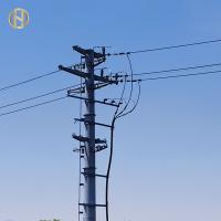 China Customized Size Metal Power Pole 69KV 90FT Steel Electric Q460C for sale