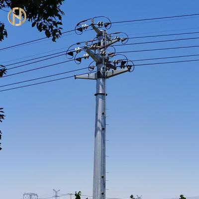 China Steel Electric Metal Power Transmission Pole 69KV 90FT Q460C for sale