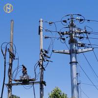 China 99.9% Zinc 15KV Overhead Line Pole EN10046 75um Well Finished Galvanization for sale