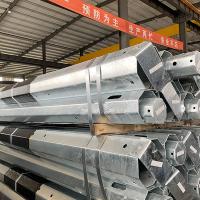 China Galvanized Metal Power Transmission Pole Q460C 8mm ASTM 123 for sale