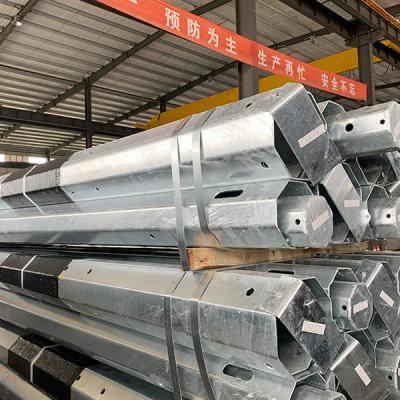 China Galvanized Metal Power Transmission Pole Q460C 8mm ASTM 123 for sale