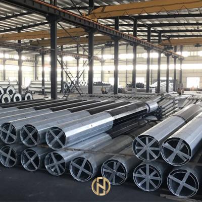 China Buried Type Metal Utility Poles GR50 Octagonal Shape 15KV 33KV 14m for sale