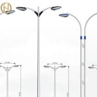 China 3mm Q235 Octagonal Decorative Street Light Lamp Pole Multipyramidal for sale