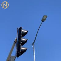 China ASTM A123  Q345B LED Street Light Highway Lamp Post Straight Arm for sale