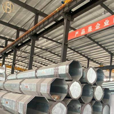 China Tubular Metal Electrical Power Pole 11M 450daN 550daN Low Silicon Well Finished for sale