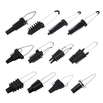 China Plastic Overhead Line Dead End Cable Clamp Fiber Optic Anchoring Tension for sale