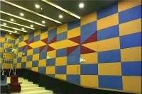 China Polyester Fiber Acoustic Foam Panels 1220x2440mm Fireproof Sound Absorbing Board B1 for sale