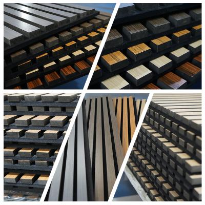 China Durable Acoustic Slat Wood Panel Noise Reduction Ceiling Panels For School for sale