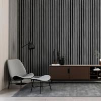 China Durable Acoustic Slat Wood Panel Noise Reduction Ceiling Panels For School for sale