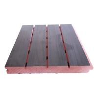 China Modern Groove Wood Acoustic Panel Decorative Home Ceiling Acoustic Panel for sale