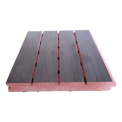 China Modern Groove Wood Acoustic Panel Decorative Home Ceiling Acoustic Panel for sale