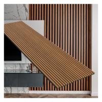 China Natural Acoustic Slat Wood Panel NRC 0.85 Sound Proof Ceiling Panels for Office for sale