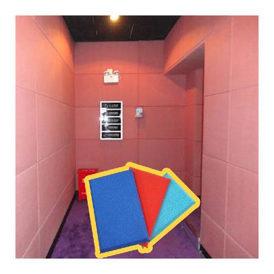 China Fiber Glass Fabric Acoustic Panel 25mm 50mm 100mm Sound Absorbing Wall Pads for sale