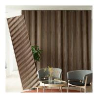 China Noise Reduction Acoustic Wood Slat Panels 21mm Natural Soundproof Ceiling Panel for Hall for sale