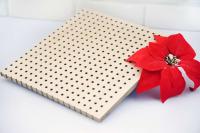 China Wooden Perforated Acoustic Panel MDF Board 3D Wall Panel For Office for sale