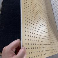 China Wooden Perforated Acoustic Panel MDF Board 3D Wall Panel For Office for sale