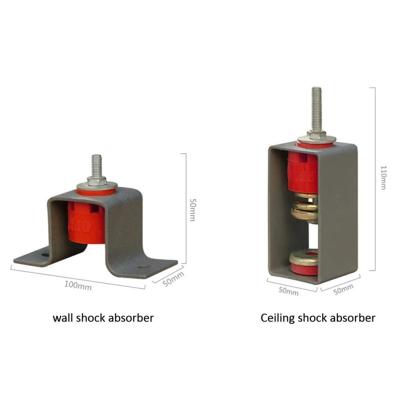 China Ceiling Rubber Vibration Isolator 140x50mm 110x140mm Acoustic Shock Absorber for Soundproofing for sale