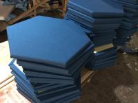 China Minimalism Natural Fabric Acoustic Panel Hall Acoustic Ceiling Panels for sale