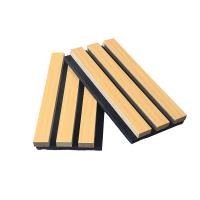 China Acoustic Slat Wood Panel MDF Wood Veneer Wall Panels 21mm Thickness Customized for Home Decor Sound Insulation for sale