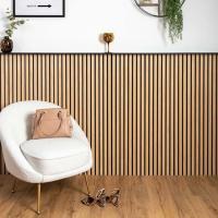 China Modern Ceiling Acoustic Slat Wood Panel 21mm Sound Absorption Natural Solid Wood Akupanel for sale