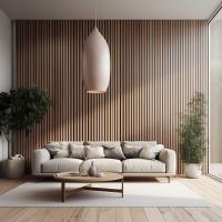 China Acoustic Slat Wood Panel 21mm Sound Absorbing MDF Panel 600x2400mm for Hall Decoration for sale