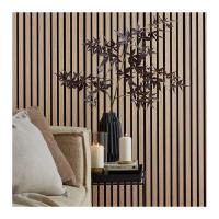 China Natural Acoustic Slat Wood Panel NRC 0.85 Sound Proof Ceiling Panels for Office for sale