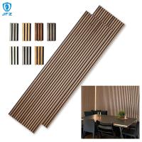 China MDF Wood Slat Acoustic Ceiling Panel 27mm Width 13mm Gap Eco Friendly Sound Absorbing for sale