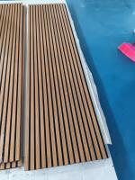China MDF Wood Slat Acoustic Ceiling Panel 27mm Width 13mm Gap Eco Friendly Sound Absorbing for sale