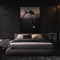 China Black Acoustic Slat Wood Panel 2400x600x18mm Decorative Ceiling Panels for Hall for sale