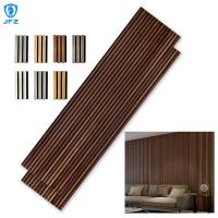China Acoustic Wood Slat Panels 2400x600mm Interior Wall Decorative Sound Absorbing Panels for sale